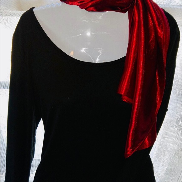 Alixpress | Accessories | Elegant Red Satin Scarf | Poshmark
